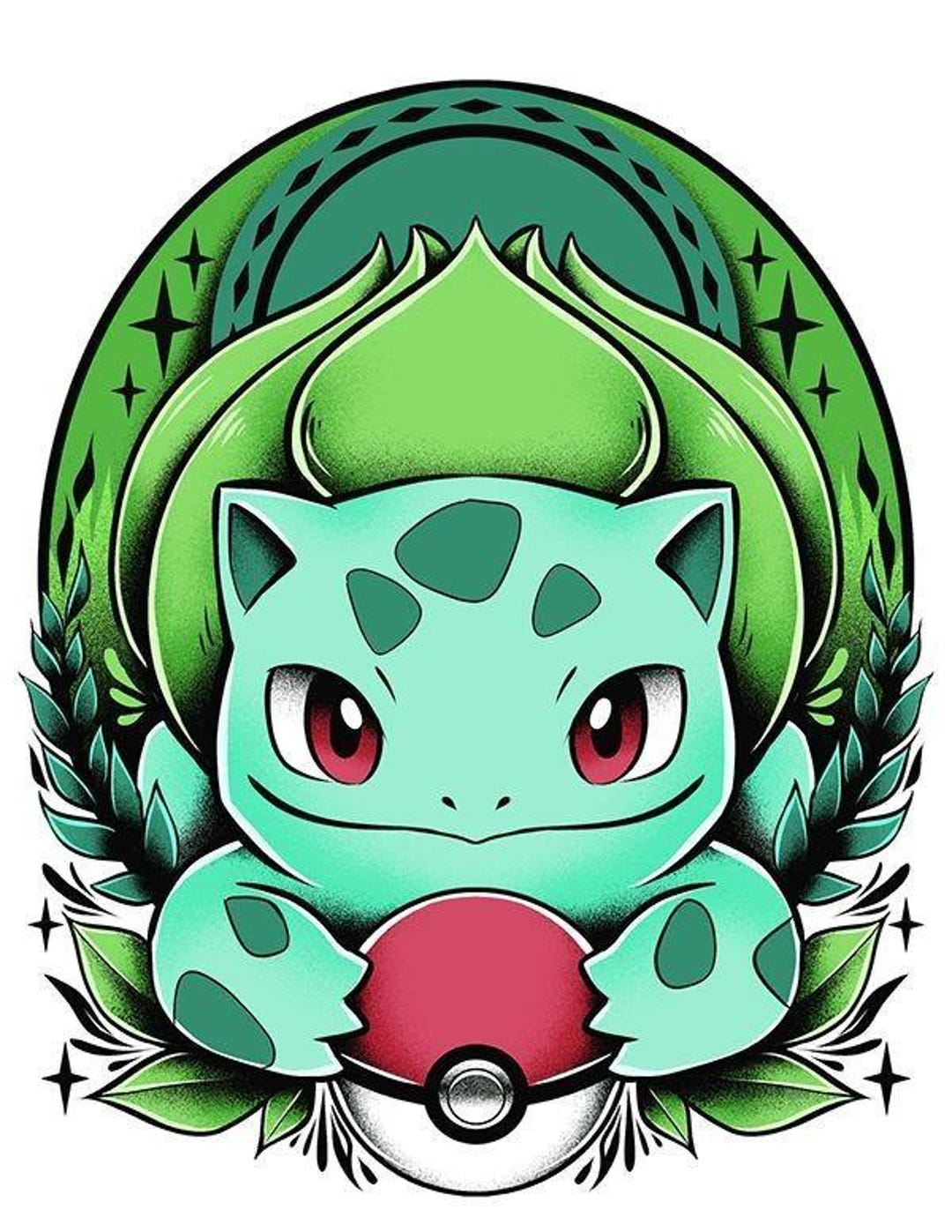 Iron-on Patch, Pokemon Bulbasaur, Iron-on Motif - Etsy