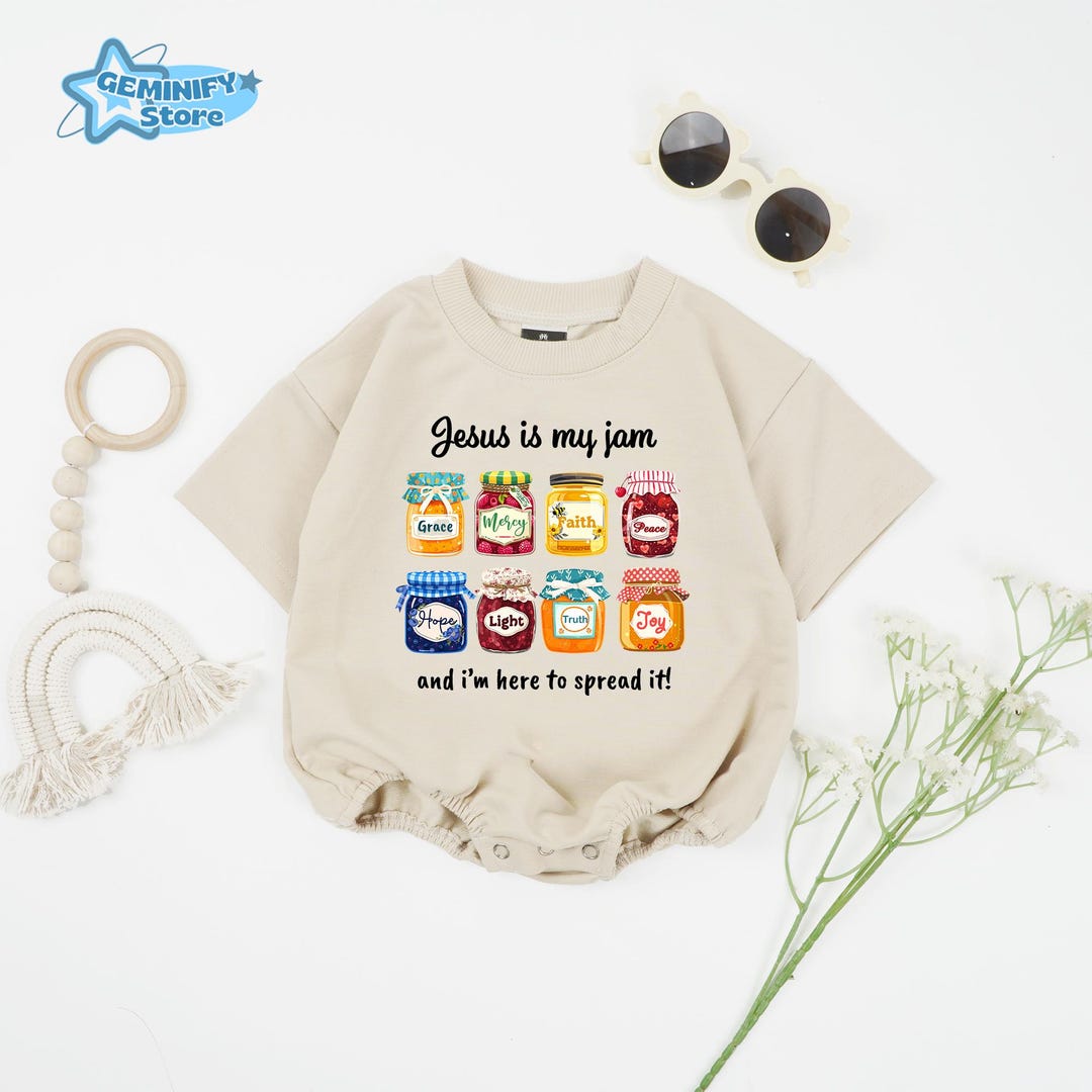 Jesus is My Jam Bubble Romper, Bible Verse Baby Tee, Cute Baby ...