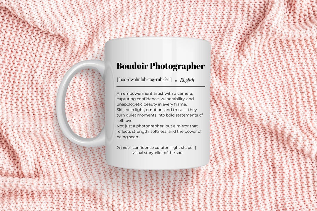 Boudoir Photographer Definition Mug, Gift for Her or Him - Etsy