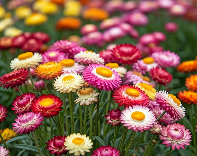 50 Strawflower Seeds Mixed Colors Heirloom Free Shipping - Etsy