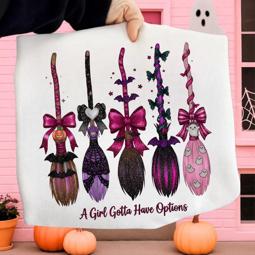 Witch Broomstick PNG, Cute Halloween Witch Clipart, Girly Glitter Broom ...
