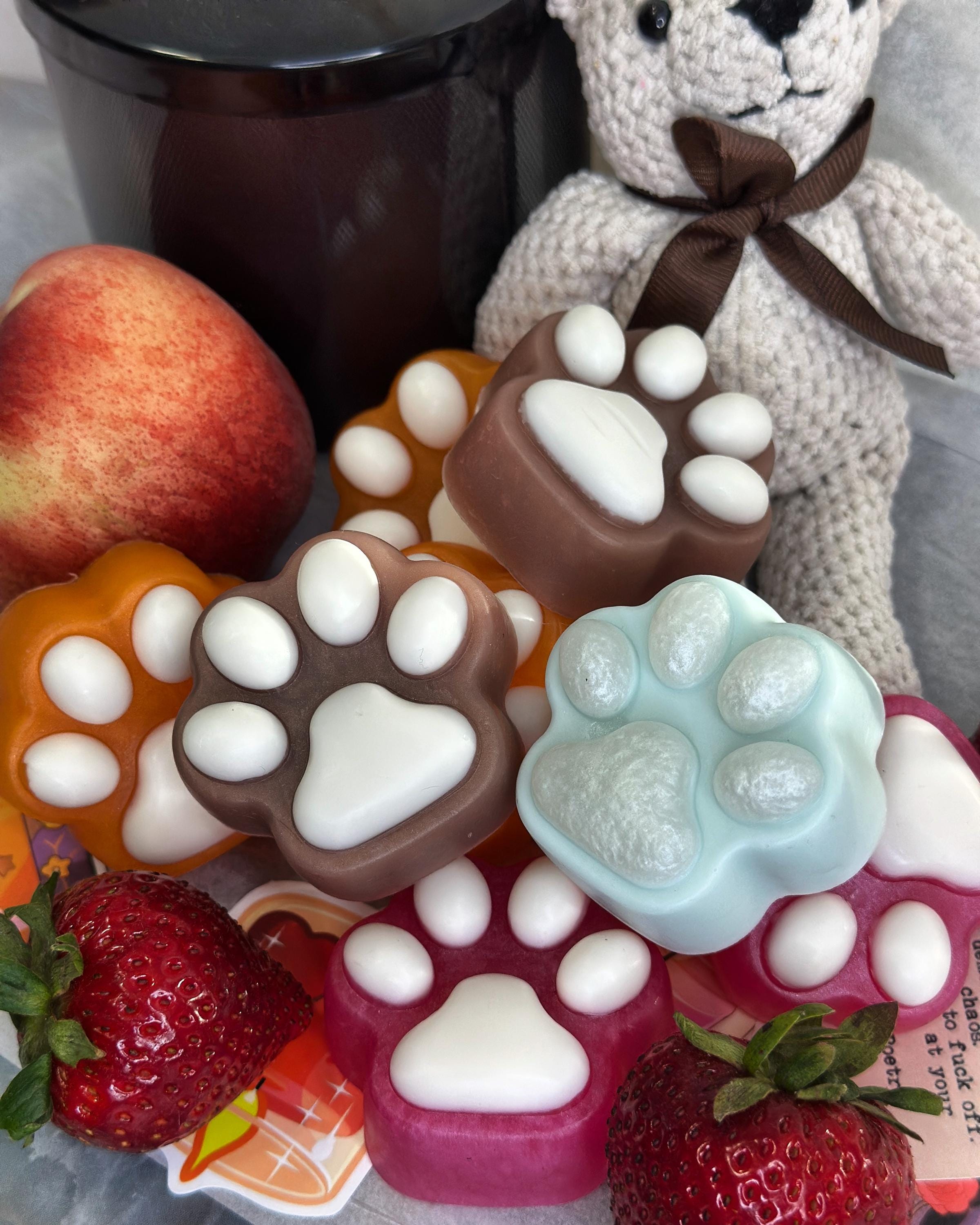 Cat Paw Soap – Peach & Cream, Goat Milk / Glycerin Base, All-natural ...