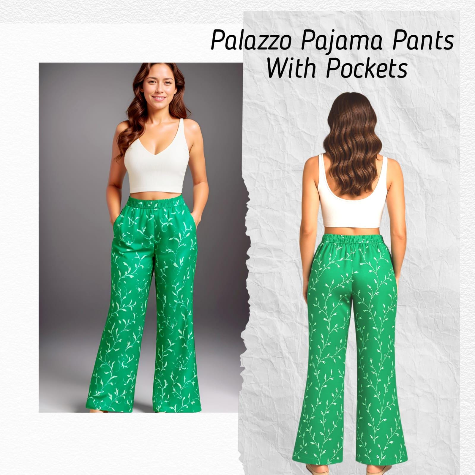 Wide Leg Lounge Pants Sewing Pattern – Women's Semi-palazzo (PDF ...