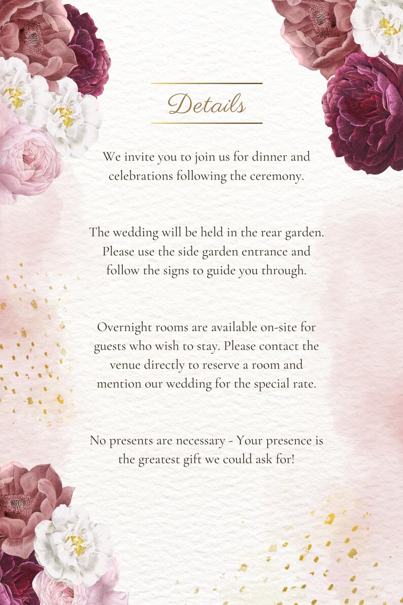 Wedding Invitation, Editable Template, Wedding Package, Wedding Bundle ...