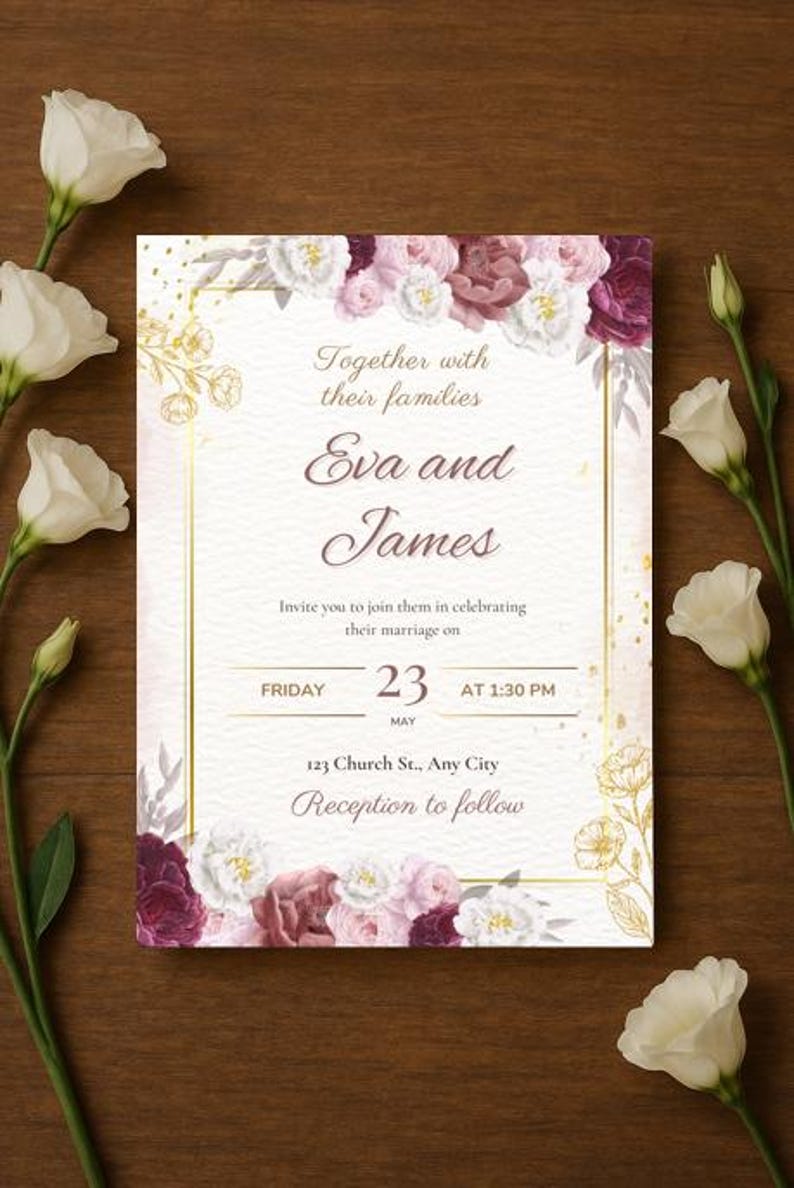 Wedding Invitation, Editable Template, Wedding Package, Wedding Bundle ...