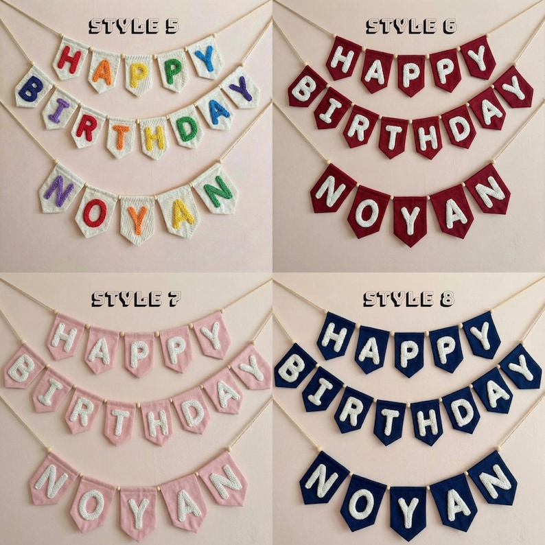 Personalised Nursery Bunting ,custom Name Banner, Wool Party Garland ...