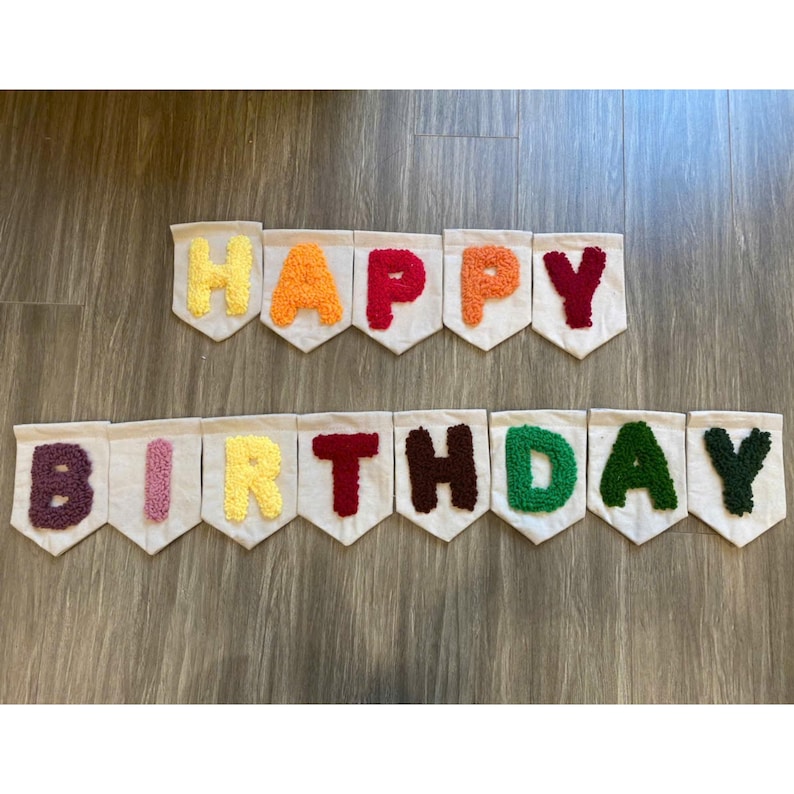 Personalised Nursery Bunting ,custom Name Banner, Wool Party Garland ...