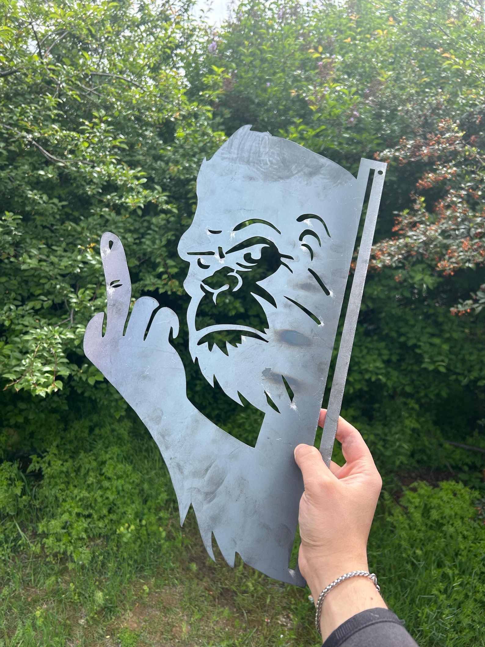 Father’s Day Gift – Peek-a-boo Bigfoot Metal Sign, Funny Yeti Tree Yard ...