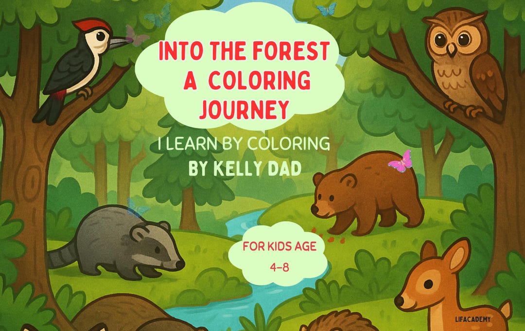 Into the Forest A Coloring Journey (I Learn by Coloring) - Etsy
