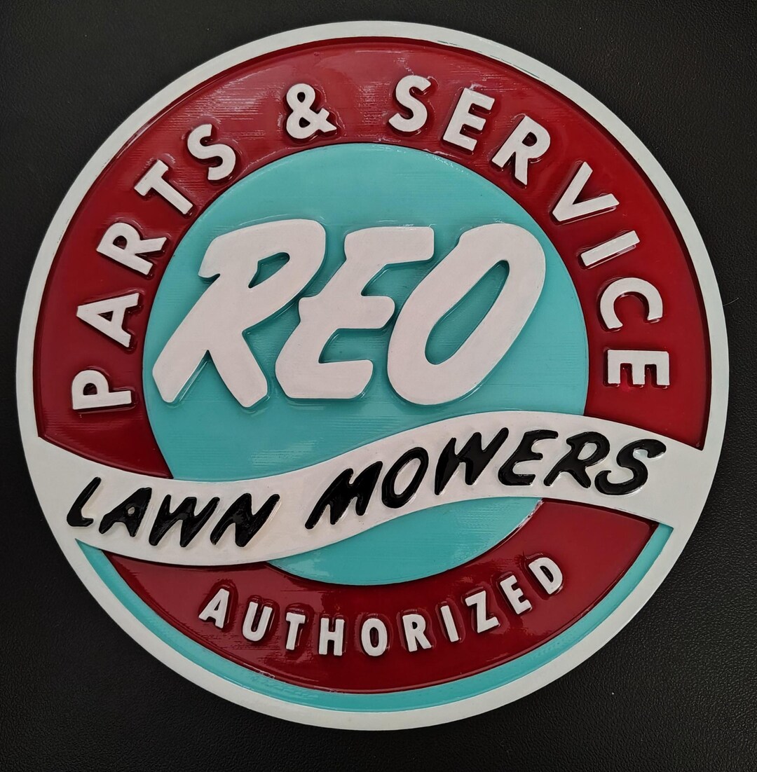 REO Lawn Mower 3D PRINTED SIGN. - Etsy