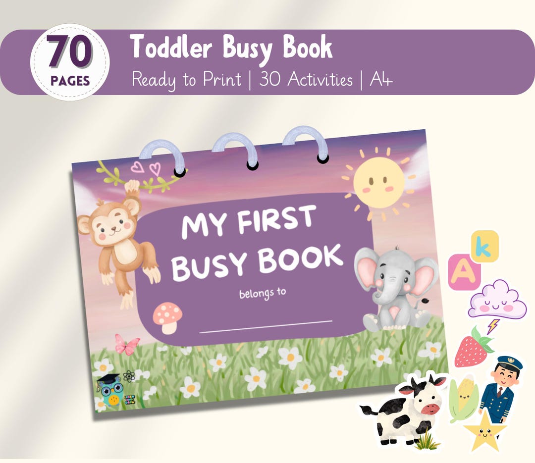 Ultimate Toddler Busy Book Printable – 30 Interactive Activities ...