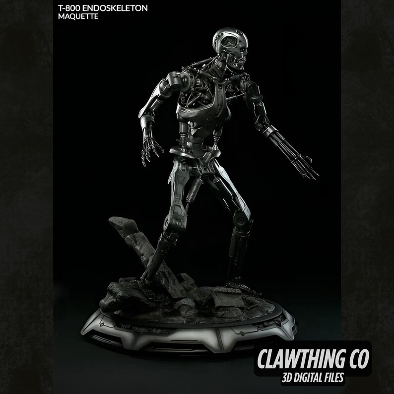 Terminator T-800 Endoskeleton STL 3D Print File – Sci-fi Robot Model ...