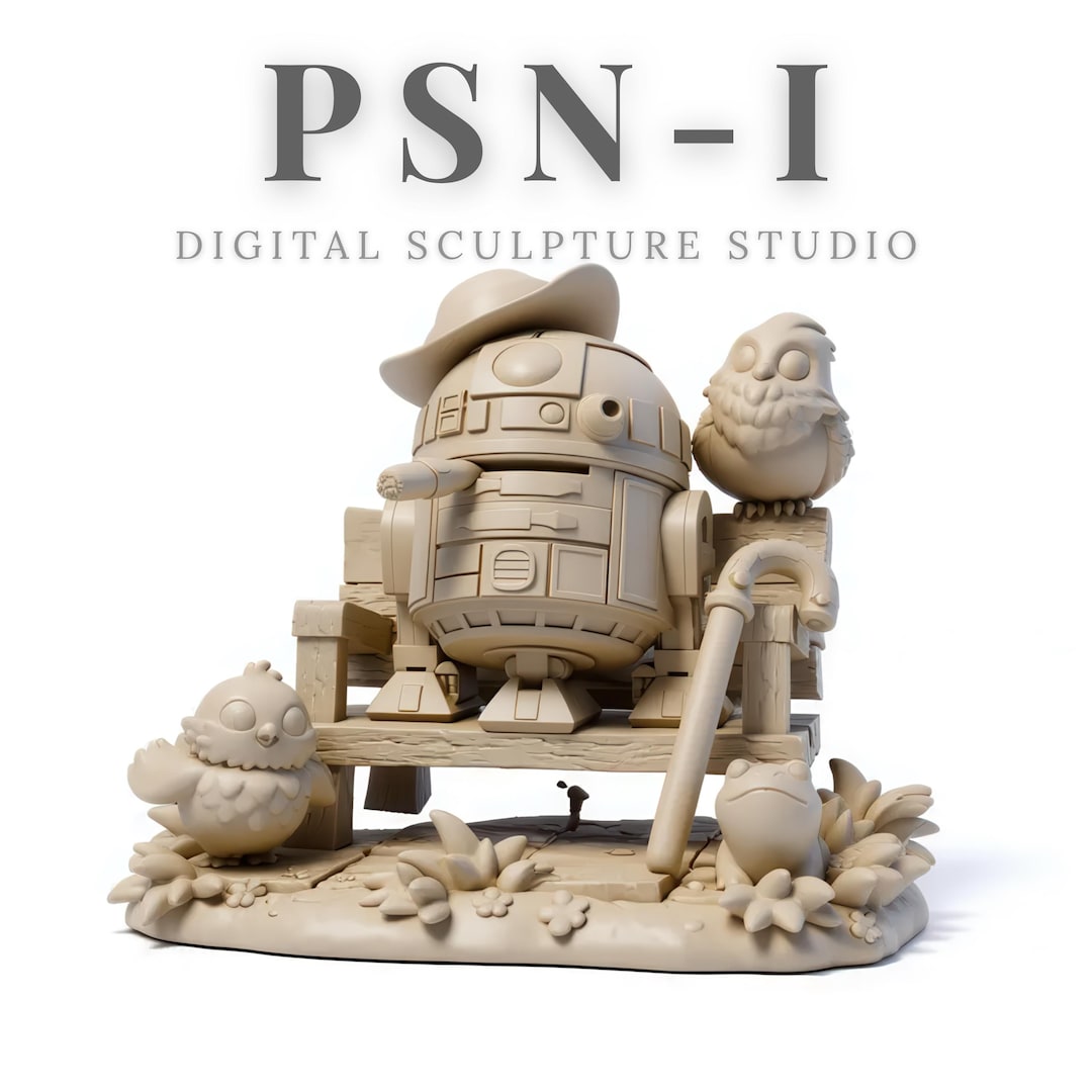 Chibi R2D2 Robot Diorama STL | Cute Star Wars Droid 3D Print | Adorable ...