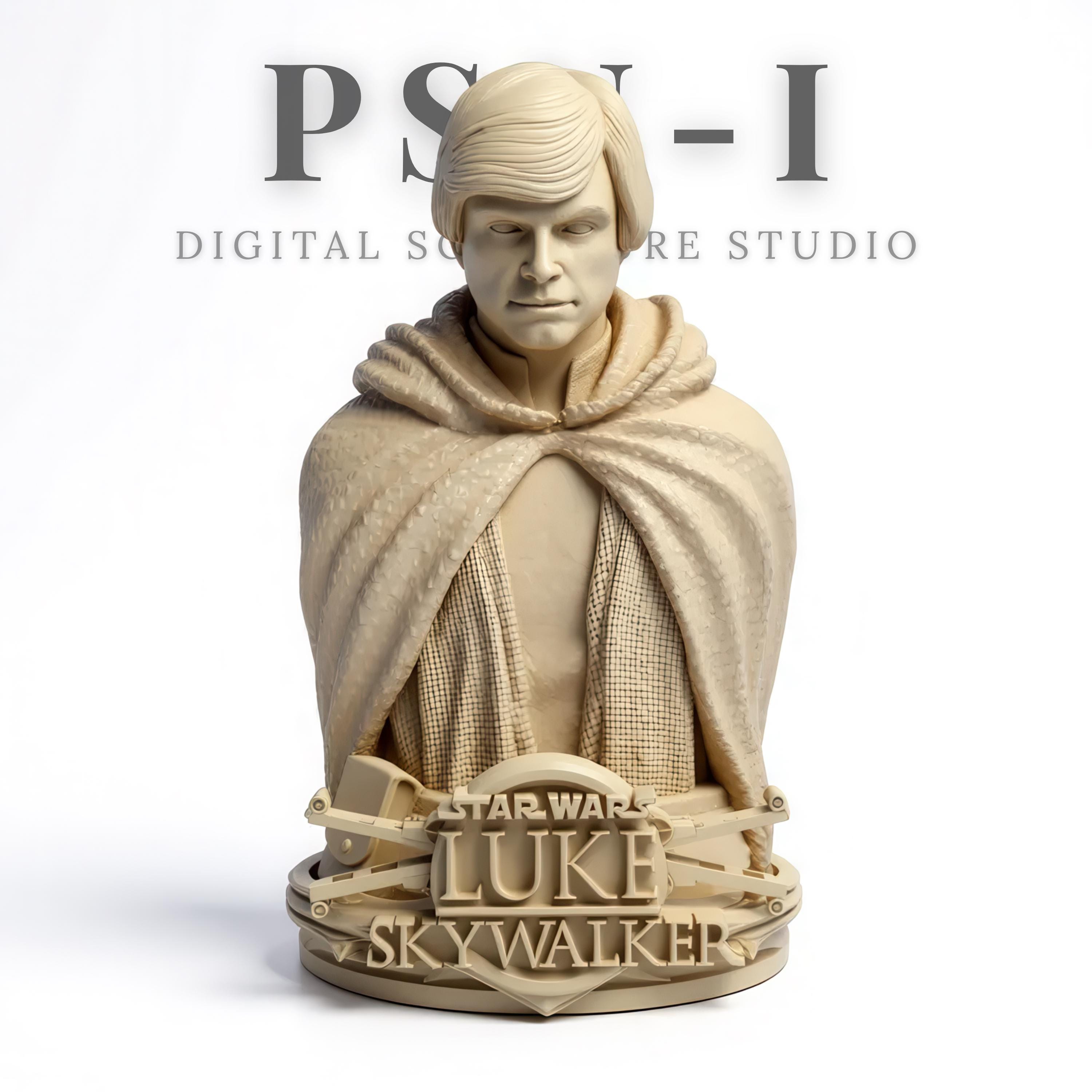 Luke Skywalker STL & Bust | Star Wars Inspired Jedi Statue for 3D ...