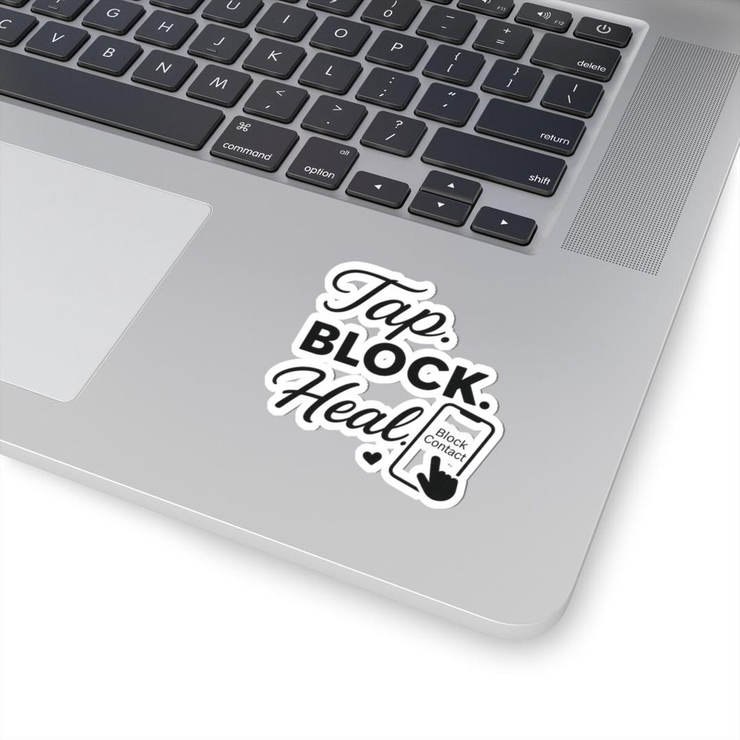 Tap Block Heal Stickers: Self Care Affirmation, Waterproof Vinyl Decal ...
