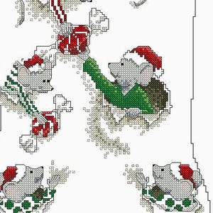 Cross-stitch Pattern: Christmas Stocking "mouse to Mouse." Instant ...