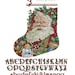 Santa Claus Christmas Stocking Cross Stitch Pattern: Holiday Embroidery ...