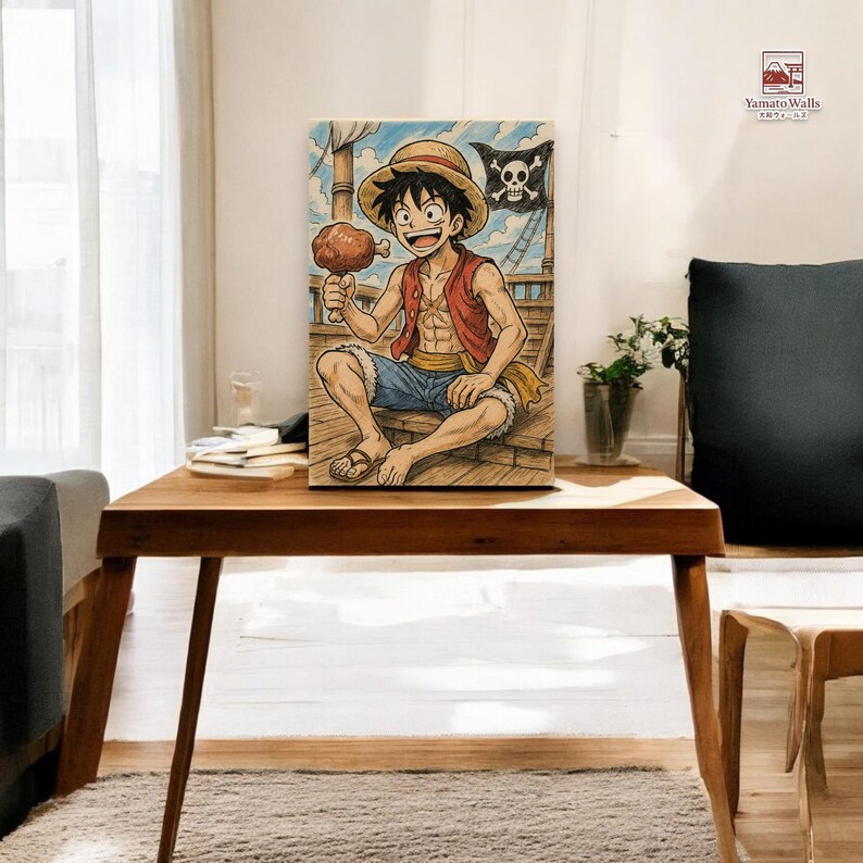 Monkey D. Luffy Digital Art | One Piece Printable Wall Art, Anime Room ...