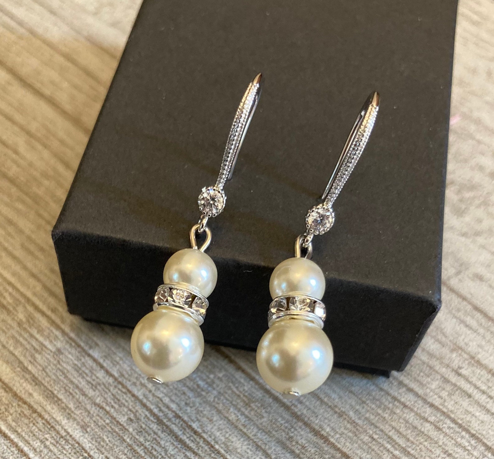Pearl Necklace Set With Brooch and Earrings Wedding Jewelry Set Multi ...