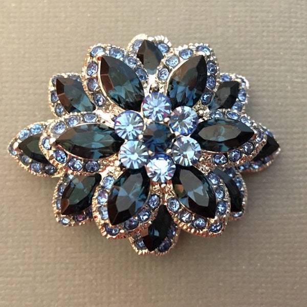 Blue Brooch - Etsy