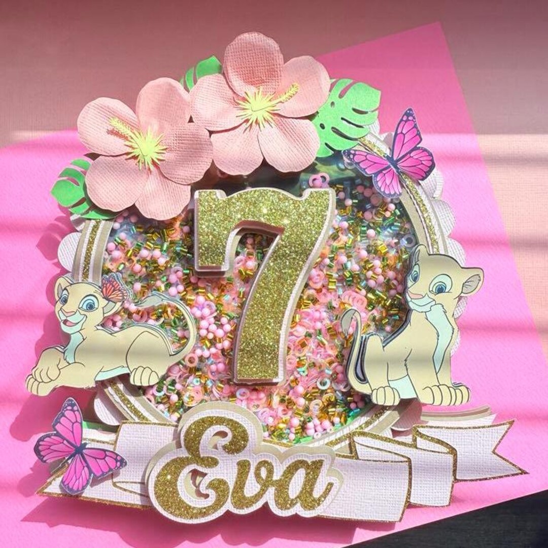 Safari Girl Birthday Topper , El Rey Leon Cake Topper, 1st Birthday ...