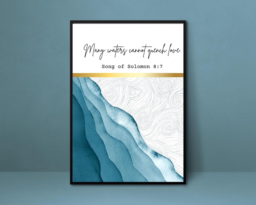 Song of Solomon Scripture Verse Art Print | Faith Home Decor (digital ...
