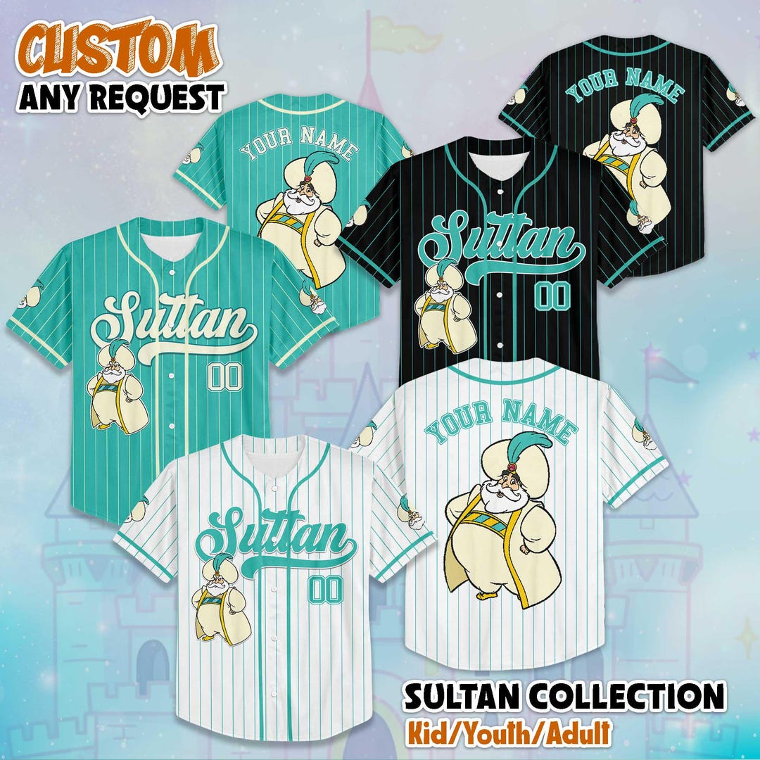 Personalized the Sultan of Agrabah Baseball Jersey, Custom Disney ...