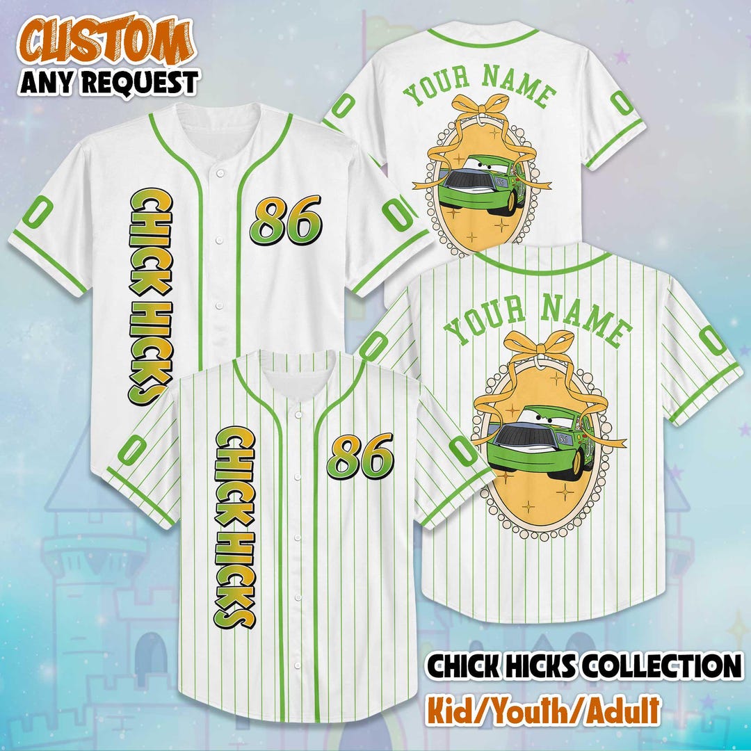 Custom Coquette Chick Hicks Baseball Jersey, Disney Cars Chick Hicks ...