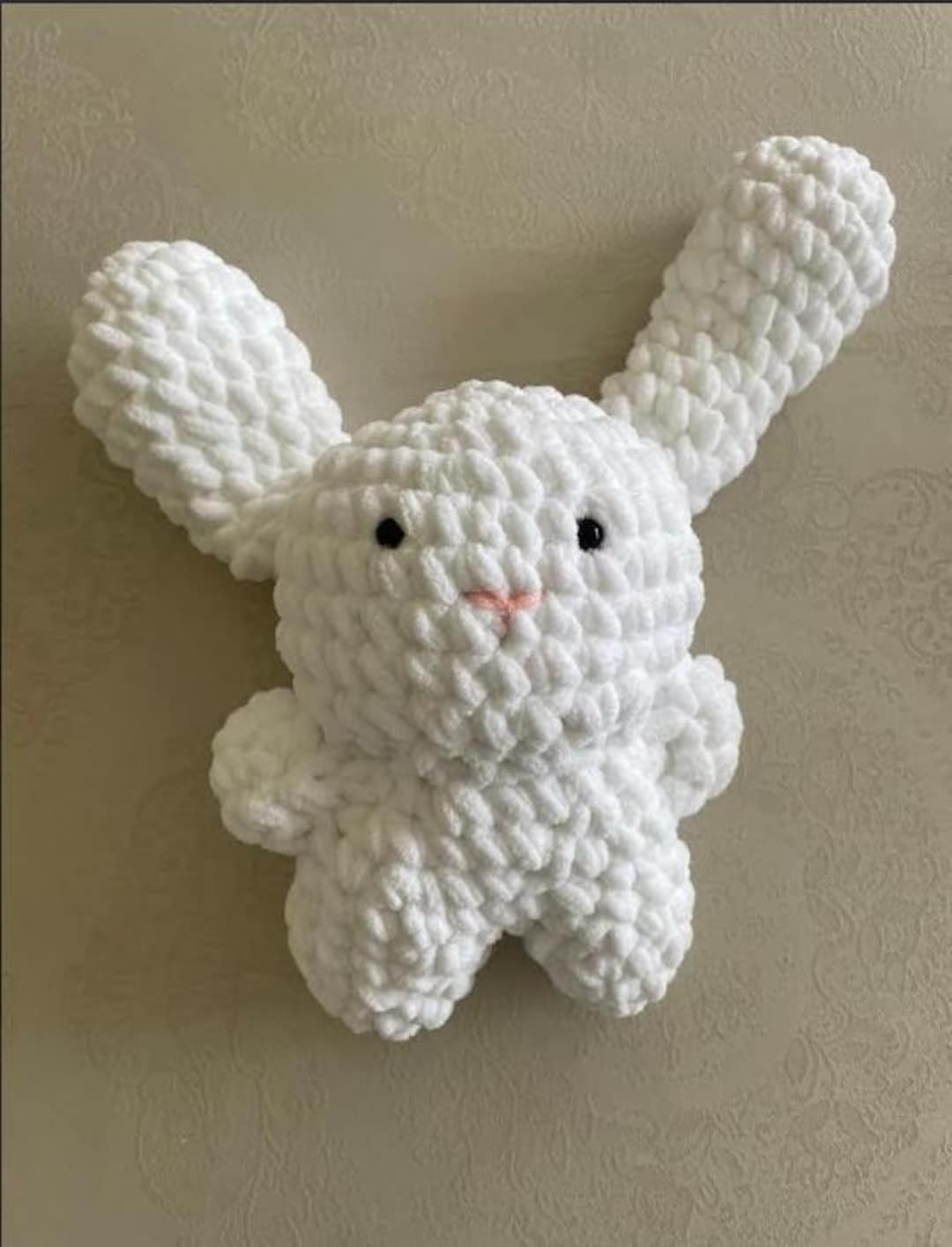Crocheted White Bunny Cute - Etsy