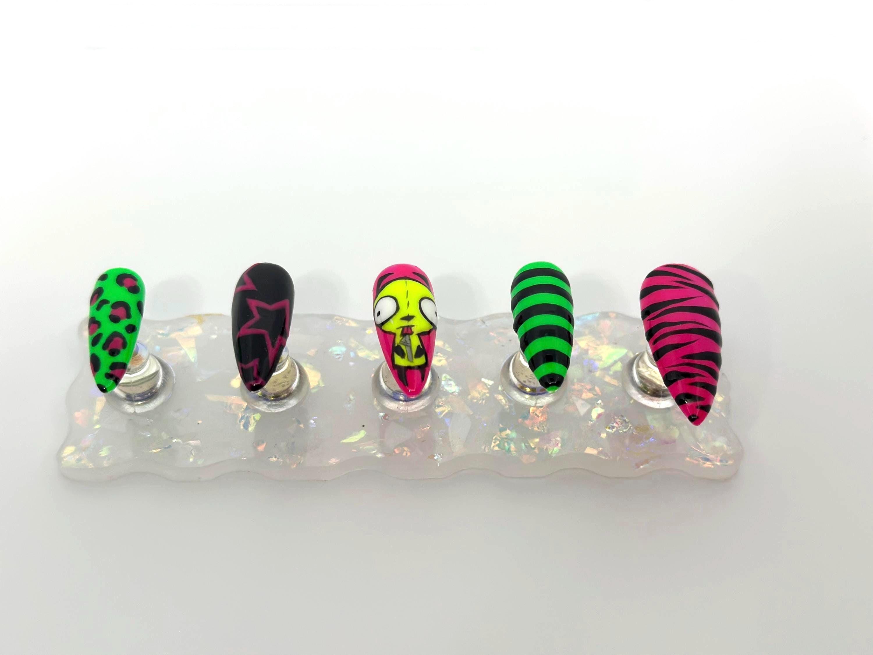 Invader Zim Nails - Etsy