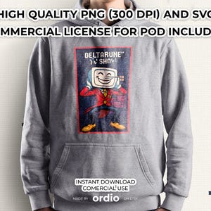 Tenna Deltarune Inspired PNG Designs, Tenna SVG, Commercial Use ...