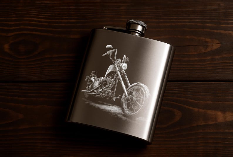 Choppers Motorcycle Laser Engraving Files: Motorbikes PNG Designs Slate ...