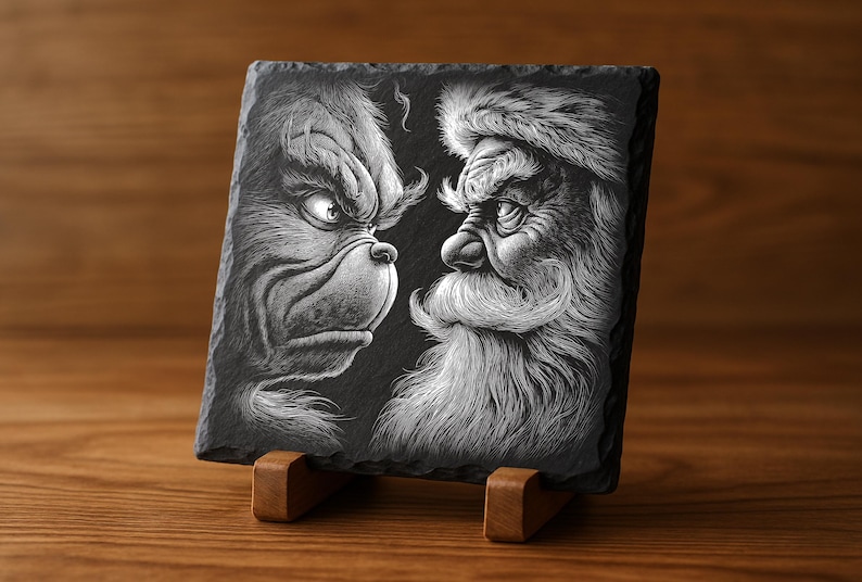 Grinch Christmas Engraving Designs for Slate Coaster - PNG Files for ...