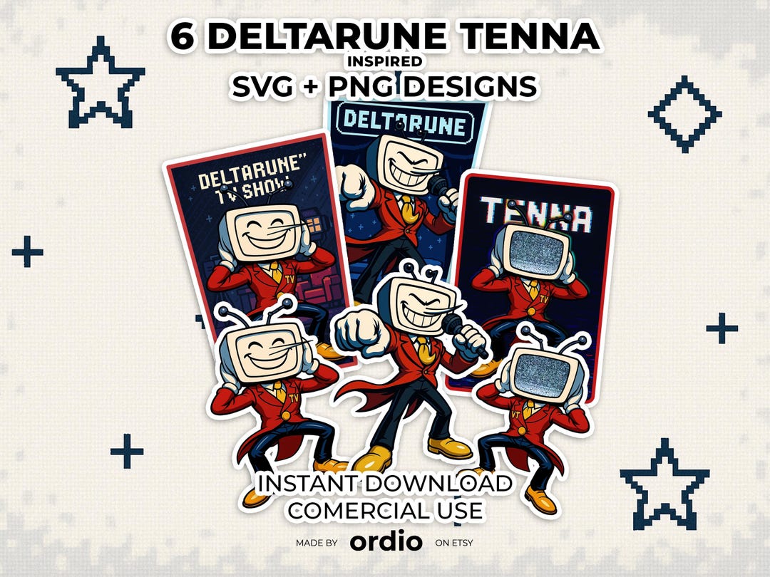 Tenna Deltarune Inspired PNG Designs, Tenna SVG, Commercial Use ...