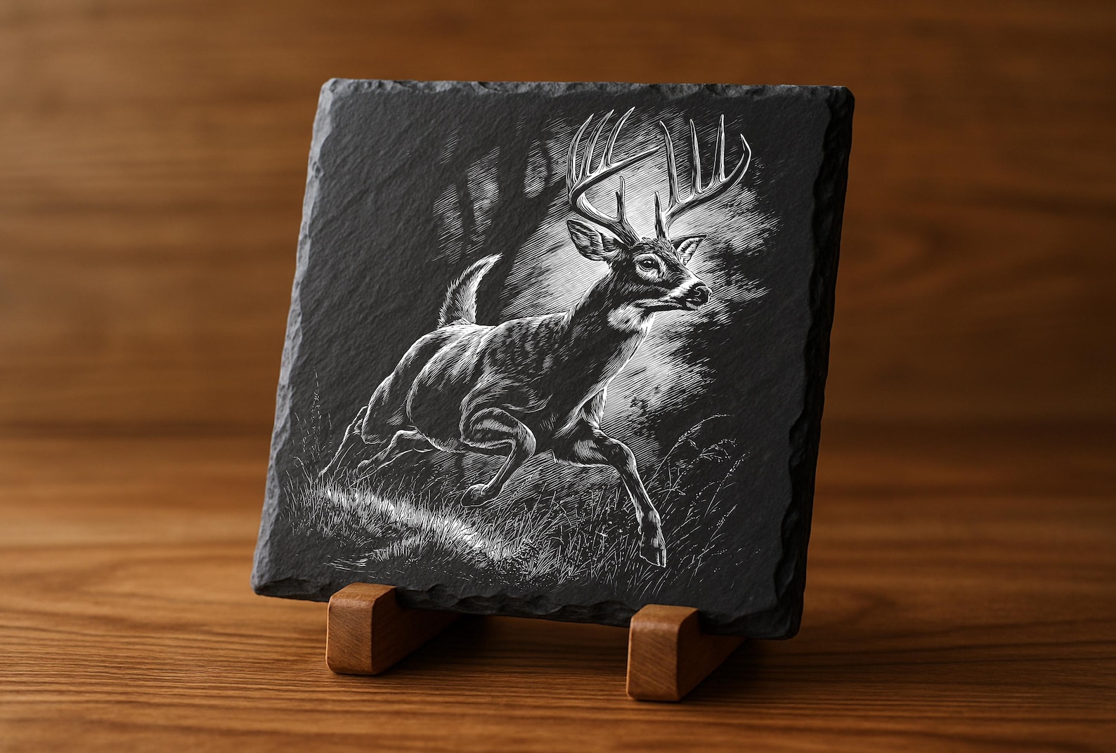 Deer Hunting Laser Engraving Files: Wildlife Scenes Designs for Slate ...