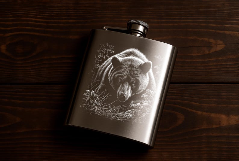 Hunting Scene Laser Engraving: Wildlife Slate Coaster Design (digital ...
