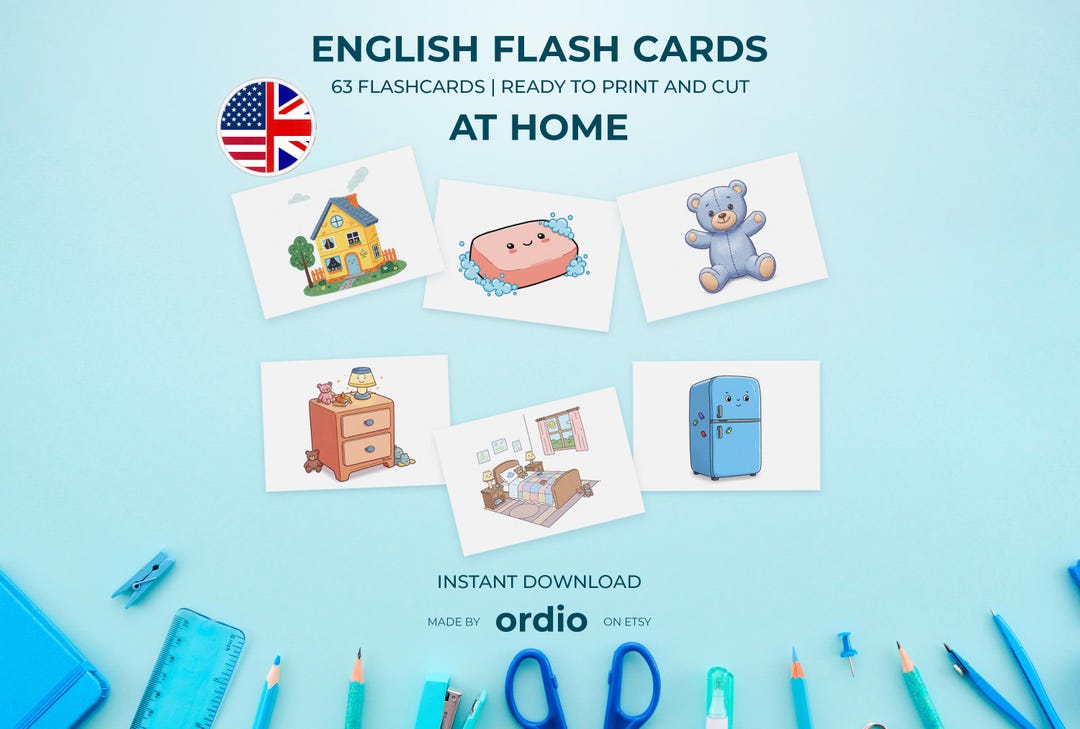 63 at Home Flashcards, Preschool Materials, Homeschool Printables ...