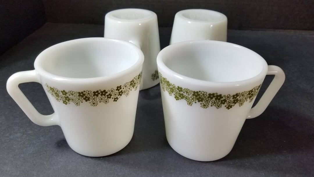 Pyrex Cups Mugs Spring Blossom Pattern 1970s Set of 4 - Etsy
