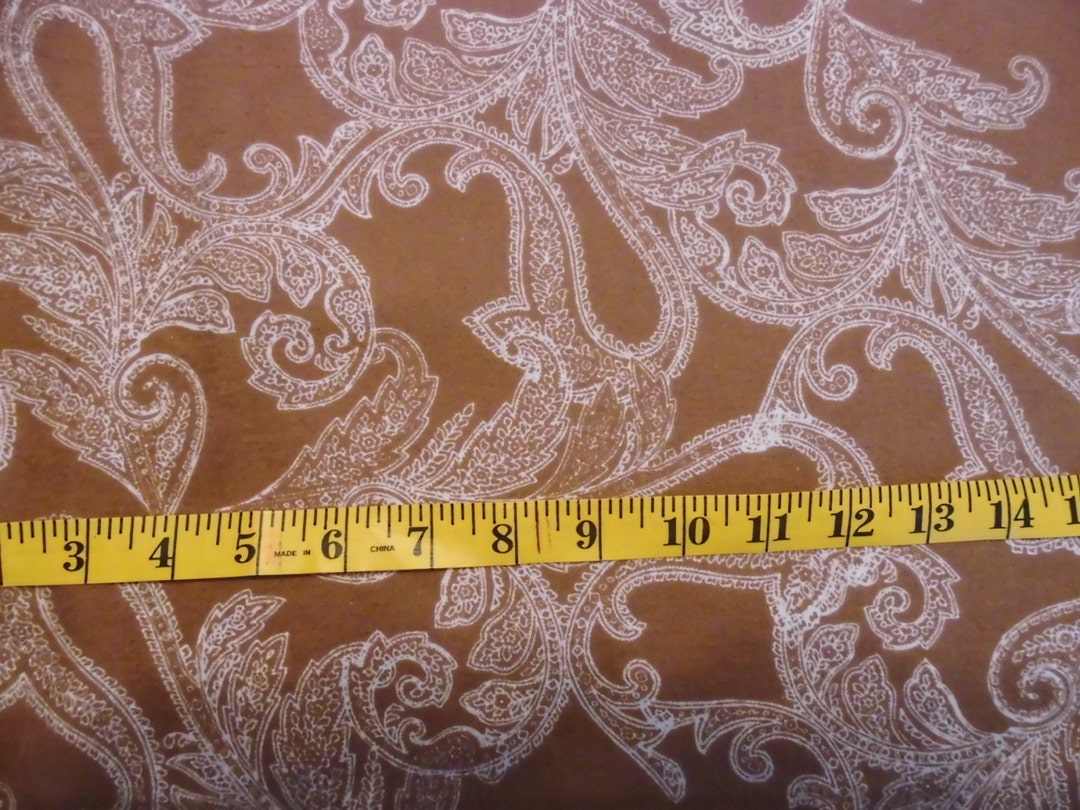 Fabric Brown Paisley Pattern Sewing Cotton Flannel BTY - Etsy