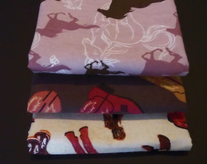 Fabric Sewing Flannel Fabric 3 Yard Bundle Southwest Western Cowgirl ...