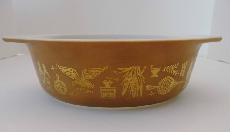 Pyrex Vintage Oval Casserole Early American Pattern 1960's - Etsy