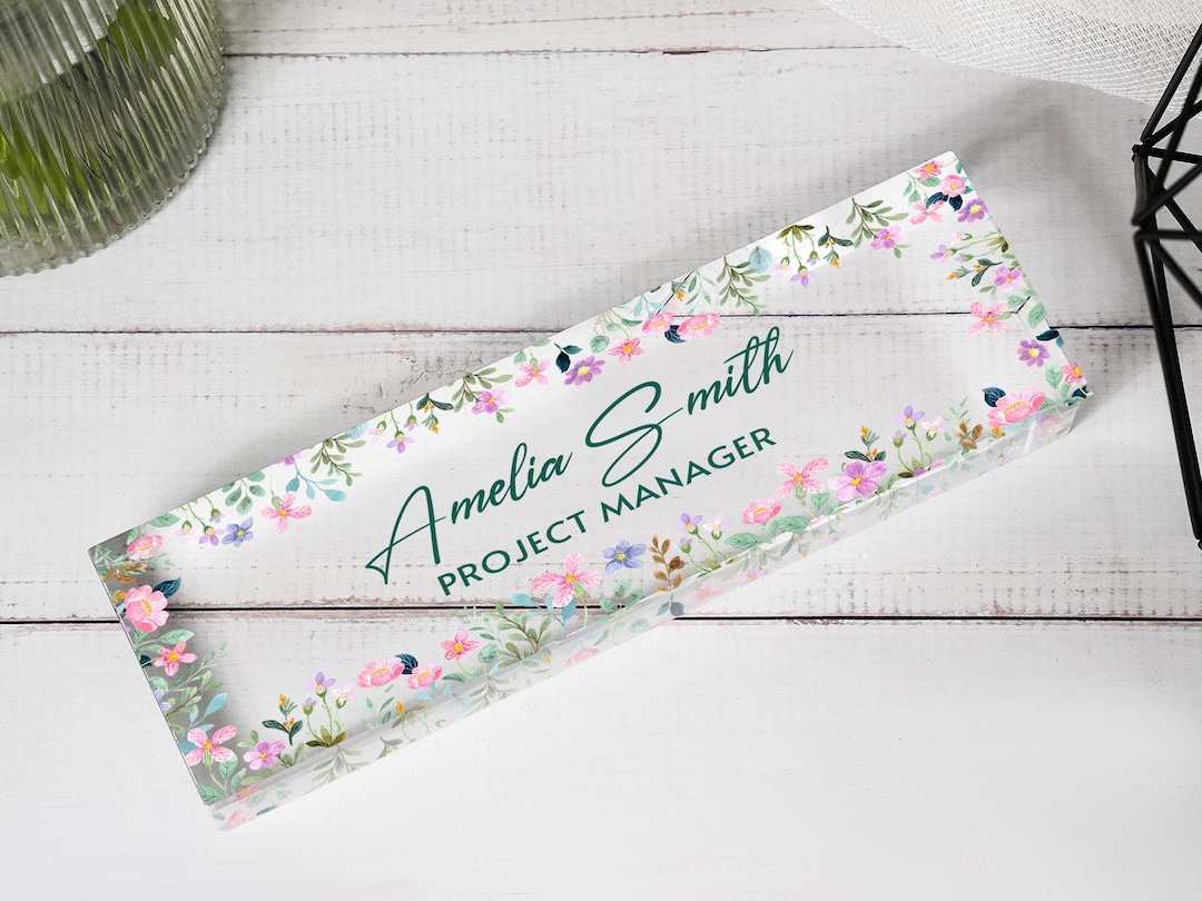 Personalized Name Sign Acrylic Plaque,custom Acrylic Name Plate,office ...