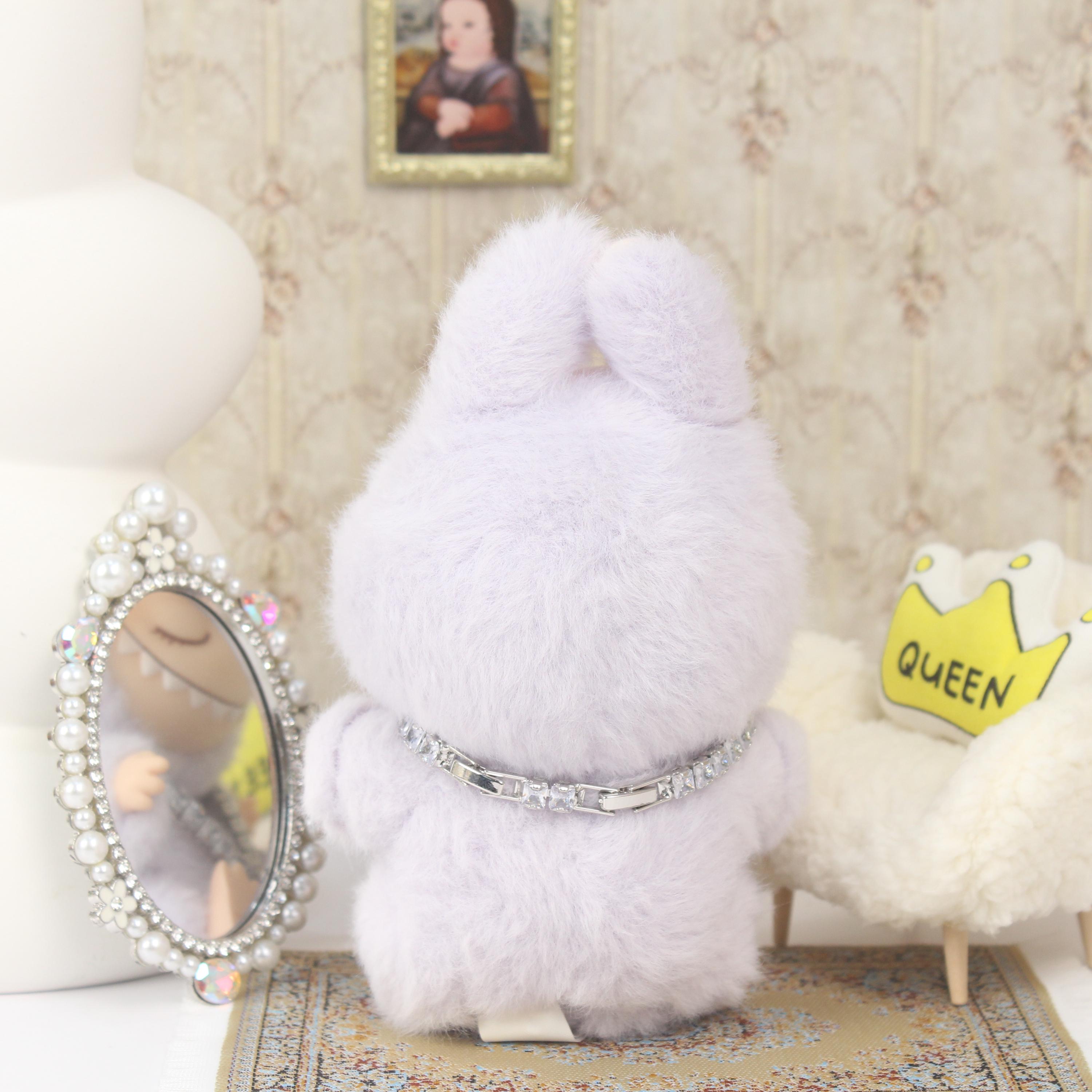 Labubu Diamond Necklace | Custom Cute Handmade Labubu Jewelry 2 Color ...