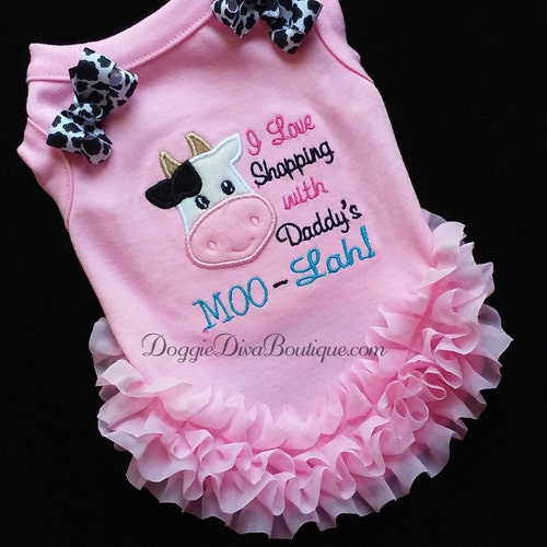Pink Girl Dog T Shirt Dog Top Dog Tee i Love Shopping - Etsy