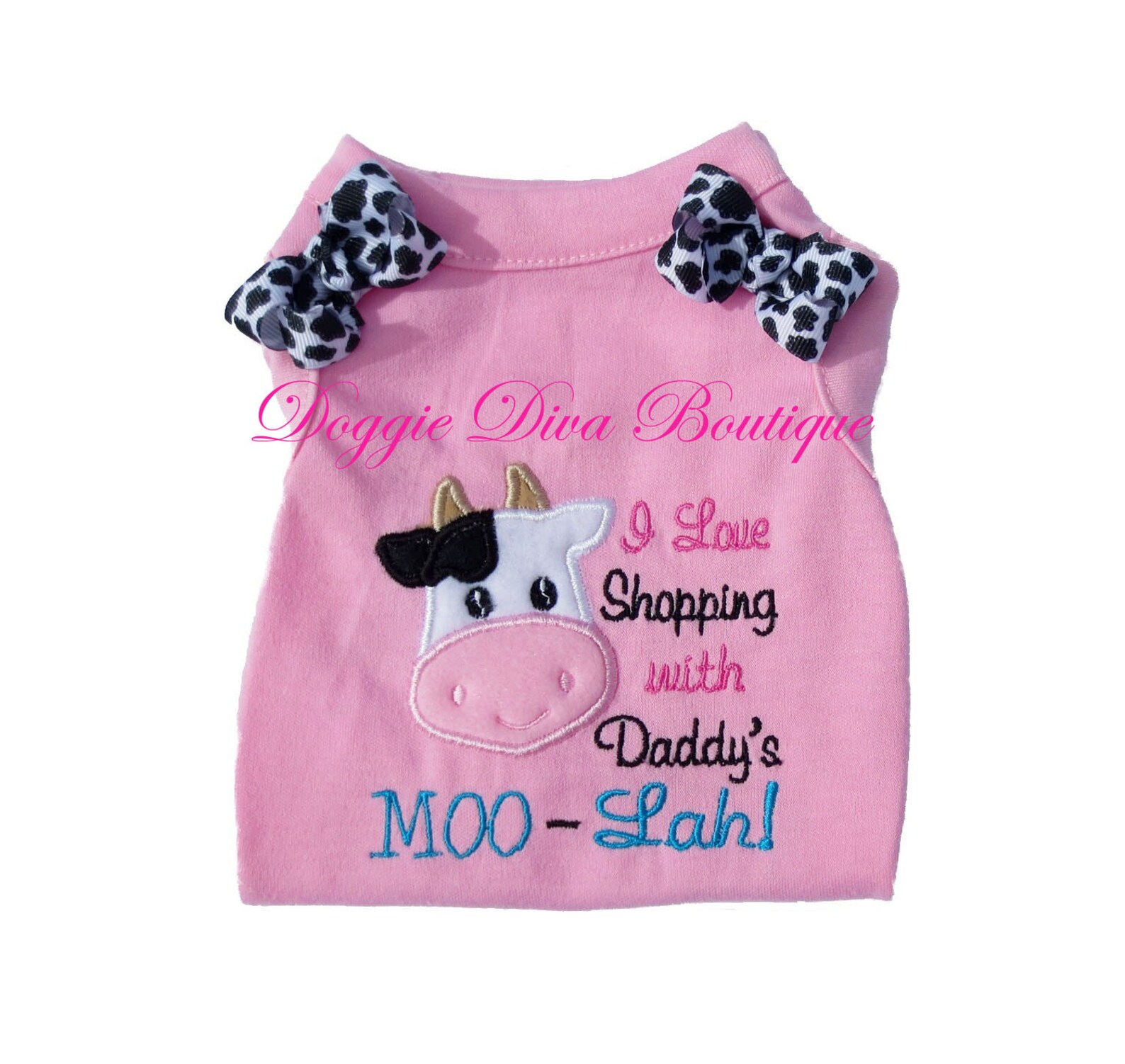 Pink Girl Dog T Shirt, Dog Top, Dog Tee, "i Love Shopping With Daddy's ...