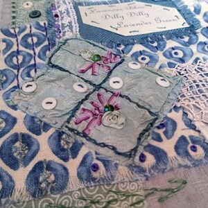 Dilly Dilly Slow Stitch Kit Fiber Thread Fabric Embroidery Yoyo Applique Lavender Boho Mixed ...