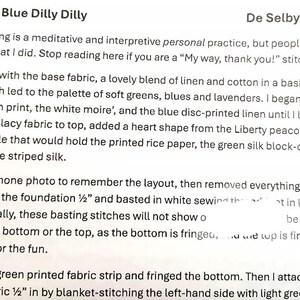 Dilly Dilly Slow Stitch Kit Fiber Thread Fabric Embroidery Yoyo Applique Lavender Boho Mixed ...