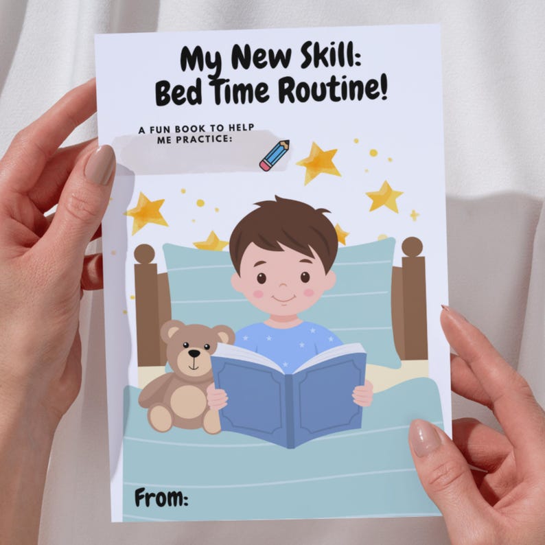 Bedtime Routine Printable Booklet for Kids | My New Skill Workbook | A4 ...