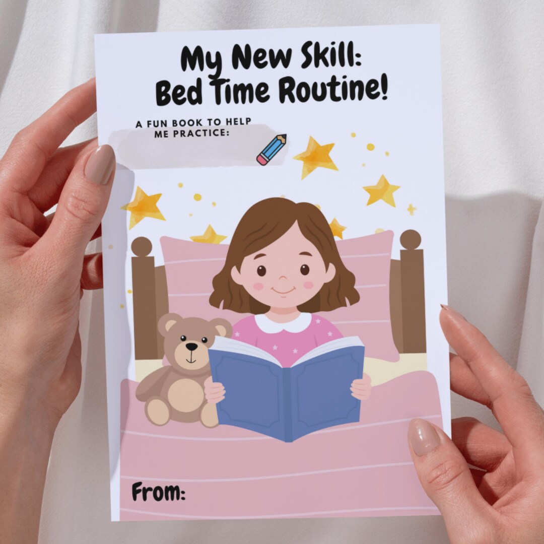 Bedtime Routine Printable Booklet for Kids | My New Skill Workbook | A4 ...