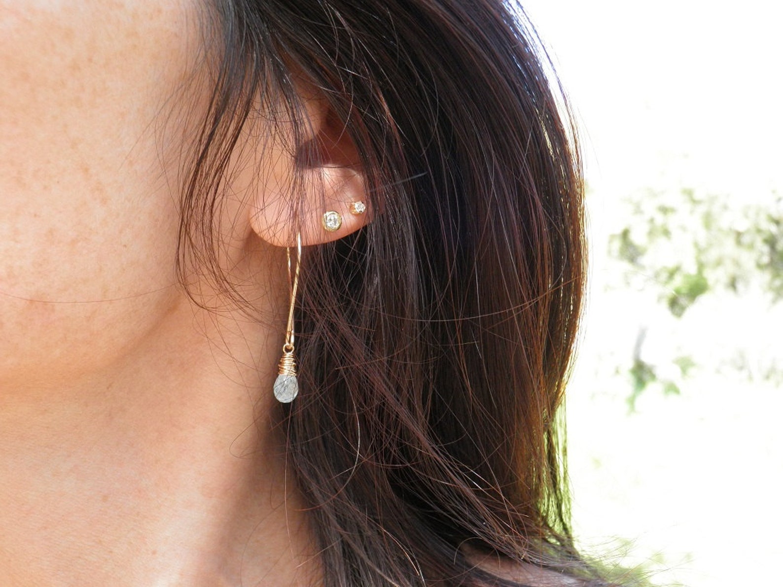 December Birthstone Earrings Bridal Blue Topaz Earrings Blue | Etsy